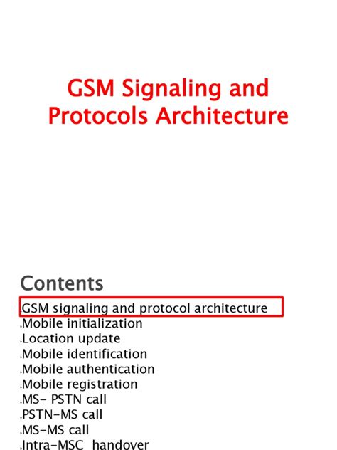 Gsm Signaling And Protocols Architecture Pdf Telecommunications