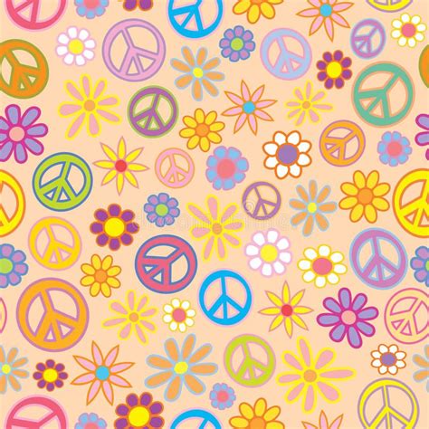 Floral Peace Sign Pattern