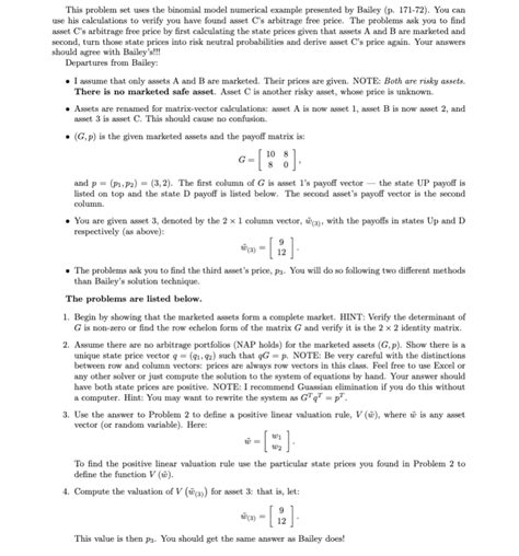 Solved This Problem Set Uses The Binomial Model Numerical Chegg Com