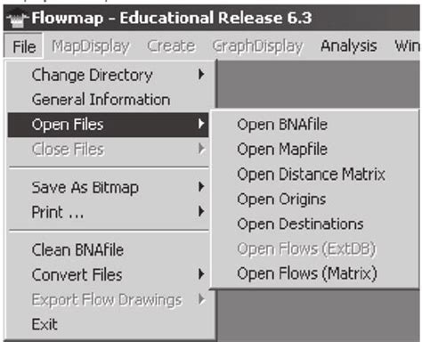 Figure B15 Example Of Opening Files In Flowmap Download Scientific Diagram