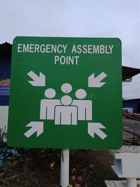 Emergency Assembly Point Factory Area In Malaysia Stock Image Image
