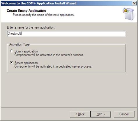 Creating A Com Application For An Asp Component In Component Services