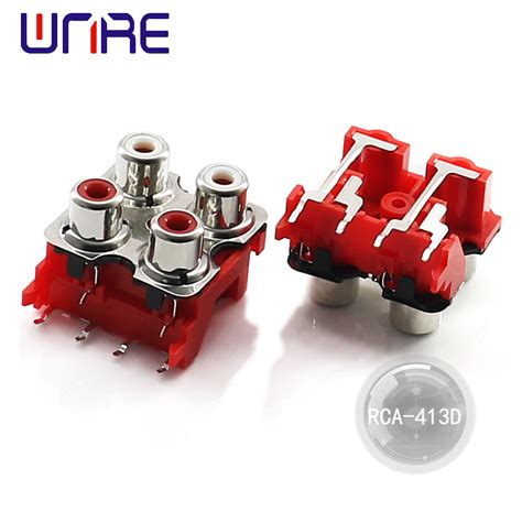 China China Made High Quality Rca Socket Rca Connector Female Pcb Mount Cable Connector For Dvd