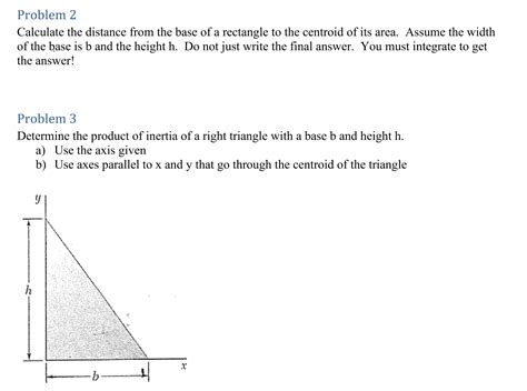 Solved Problem Calculate The Distance From The Base Of A Chegg