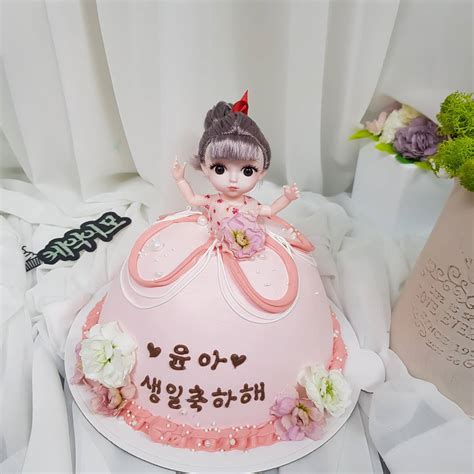 군산케익이모 인형케이크 다이소 구체관절인형 5천원 인형포함 5만 🚫우유생크림케이크는