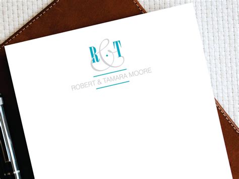 Notepads Personalized Notepad Custom Note Pad COUPLE MONOGRAM Notepad Paper Anniversary For