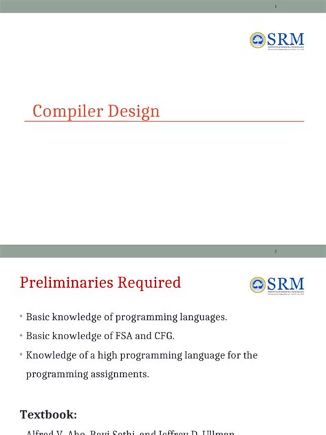 Unit 1 Compiler Design Pdf Parsing Compiler