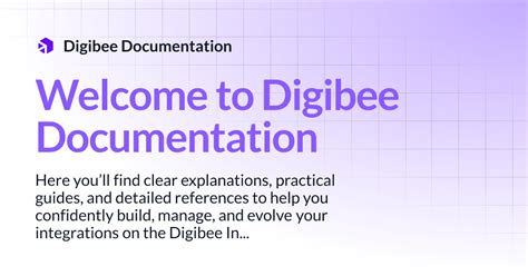 Welcome To Digibee Documentation Digibee Documentation
