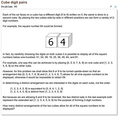 Project Euler Problem 90 The Inner Machinations Of Walker