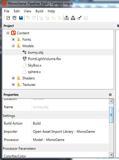 Are Meshs Of Type Obj No Longer Supported Content Community Monogame