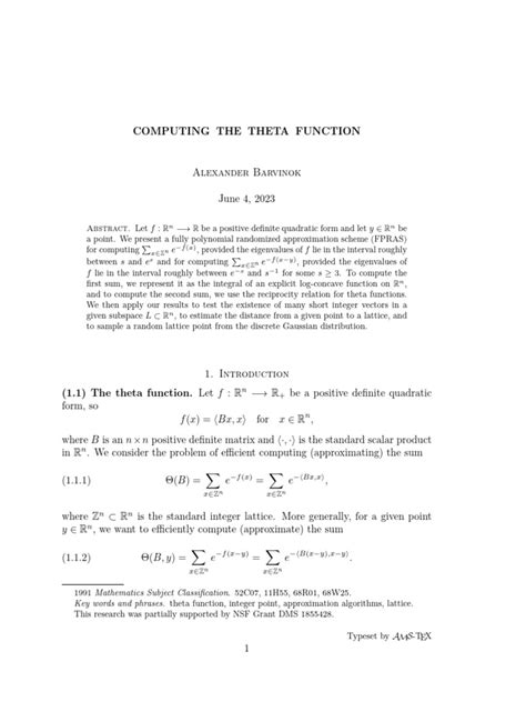 Theta Log Pdf Eigenvalues And Eigenvectors Time Complexity