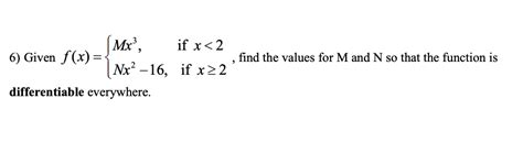 Solved Given F X {mx3 If X