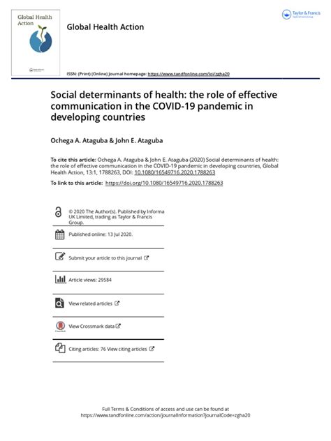 Social Determinants Of Health The Role Of Effective Communication In