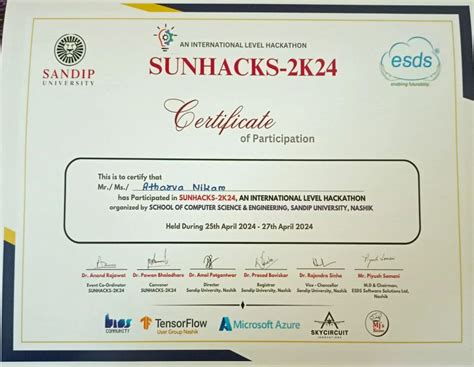 atharva nikam on linkedin sunhacks2024 aimlinnovation gratitude