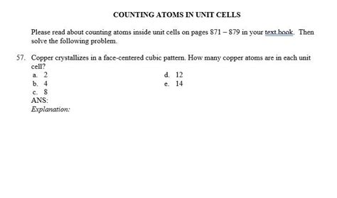 Solved Please Read About Counting Atoms Inside Unit Cells On Chegg Com