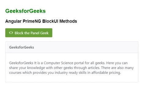 Angular Primeng Blockui Methods Geeksforgeeks Angular Primeng Blockui Methods Geeksforgeeks