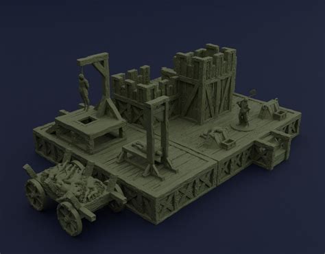 Execution Platform Dnd Execution Grounds Terrain Includes Resin Mini