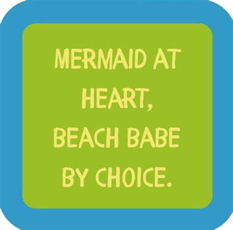 Mermaid At Heart Beach Babe By Choice Premium Drink Coaster Resin With