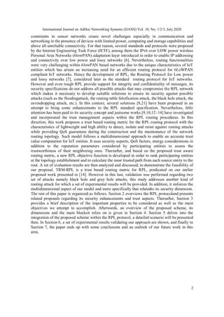 Trustbased Routing Metric For RPL Routing Protocol In The Internet Of Things PDF