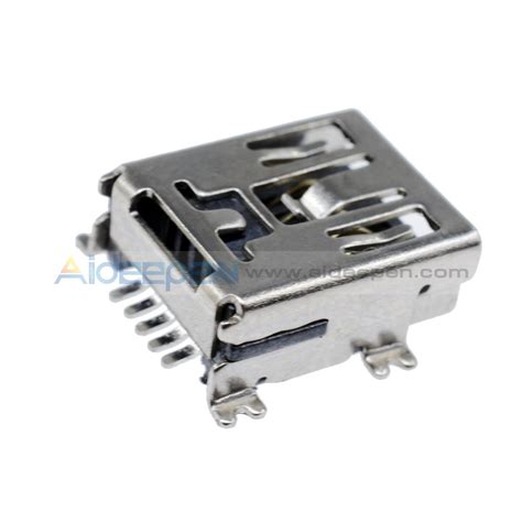 10pcs Mini Usb Type B Female 5 Pin Smt Smd Socket Jack Connector Port