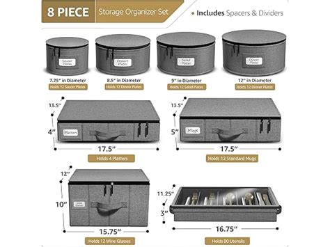 Sorbus 8pc Hard Shell Storage Set