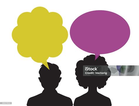 스피치 버블 아바타 아이콘 세트가있는 사람들 실루엣 대화 풍선 문자 기호에 대한 스톡 벡터 아트 및 기타 이미지 대화 풍선 문자 기호 머리 벡터 Istock