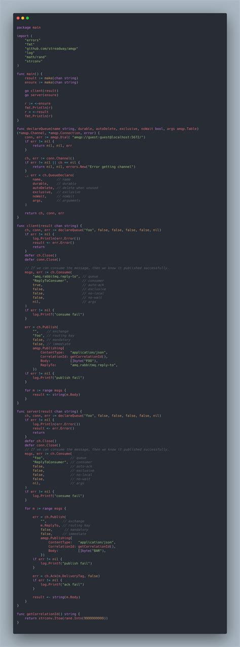 using rabbitmq direct reply to with golang parkmobile labs