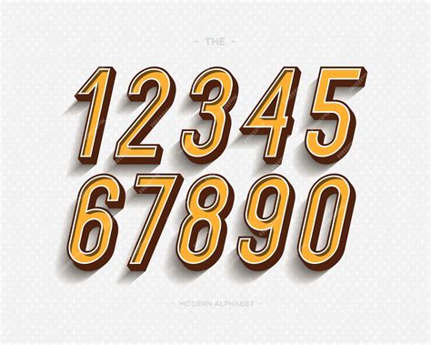 Premium Vector Set Of Vector Numbers Set Modern Typography Consisiting Of 1 2 3 4 5 6 7 8 9 0
