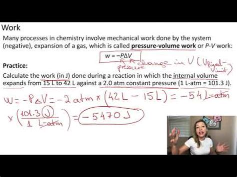 Pressure Volume P V Work YouTube