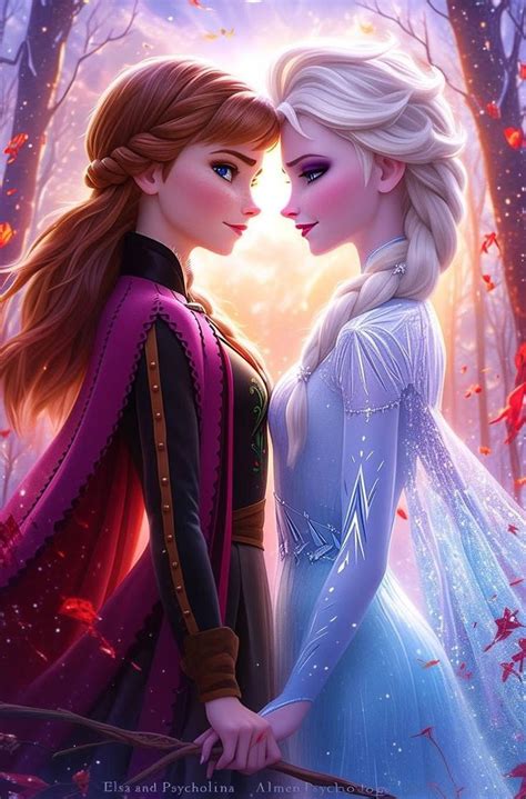 Elsa Anna Walt Disney Princess By Bilal My Art Collection Elsa And