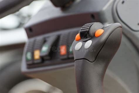 Operating Control Panel With Buttons In Truck Or Agricultural Machine Stock Image Image Of