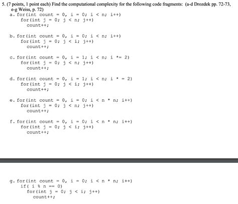 Solved 5 7 Points 1 Point Each Find The Computational Chegg