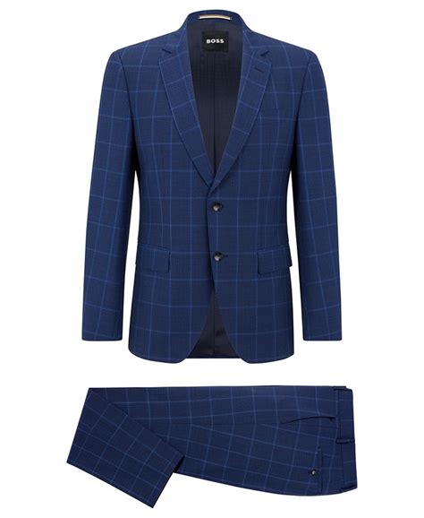 Hugo Boss Mens Slim Fit Checked Suit Macys