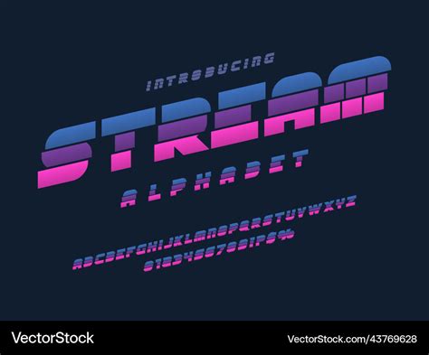 Split Font Royalty Free Vector Image Vectorstock