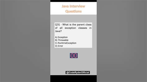 Java Interview Questions 31 Exception Handling Youtube
