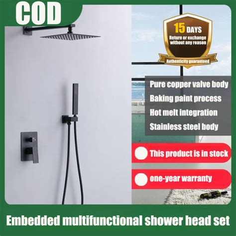 Stainless Steel Shower Set Embedded Shower Set All Copper Concealed