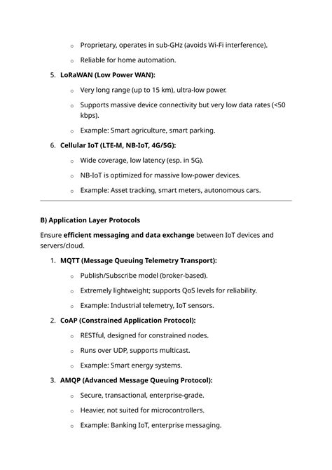 Iot Communication Protocolsa For Communication Layers Docx