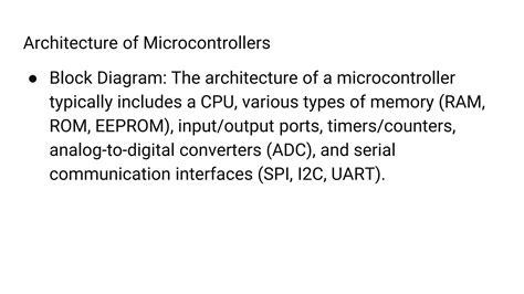 Introduction To Microcontrollers Pptx
