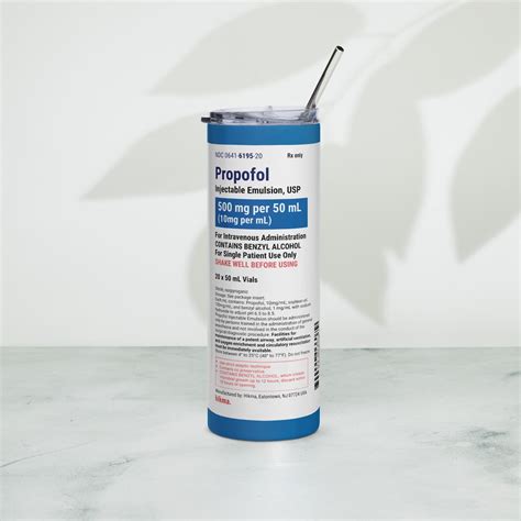 Propofol Label Stainless Steel Tumbler Medical T Etsy