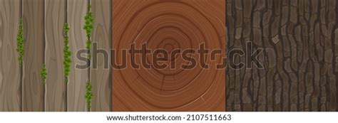 Wooden Textures Cut Tree Trunk Bark Stock Vector Royalty Free 2107511663 Shutterstock