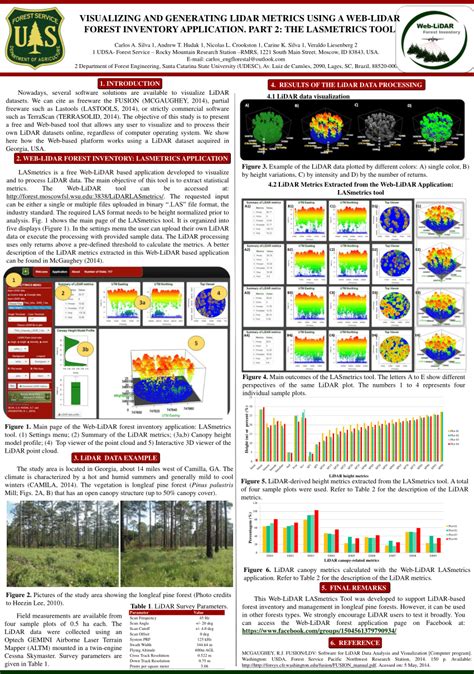 Pdf Visualizing And Generating Lidar Metrics Using A Web Lidar Forest