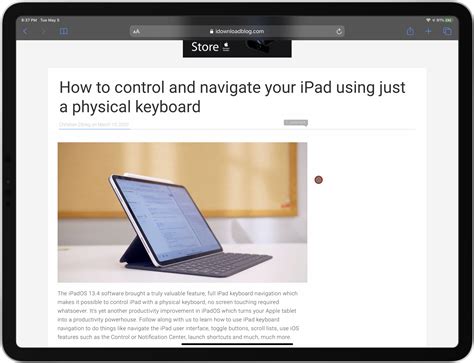 how to control ipad pointer with the keyboard keys or number pad