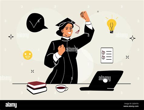 Woman Passed Online Exam Stock Vector Image And Art Alamy Woman Passed Online Exam Stock Vector Image And Art Alamy