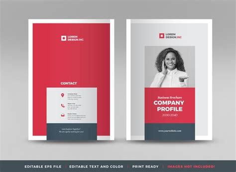 기업 비즈니스 브로셔 연례 보고서 및 회사 프로필 책자 및 카탈로그 디자인 템플릿 프리미엄 벡터