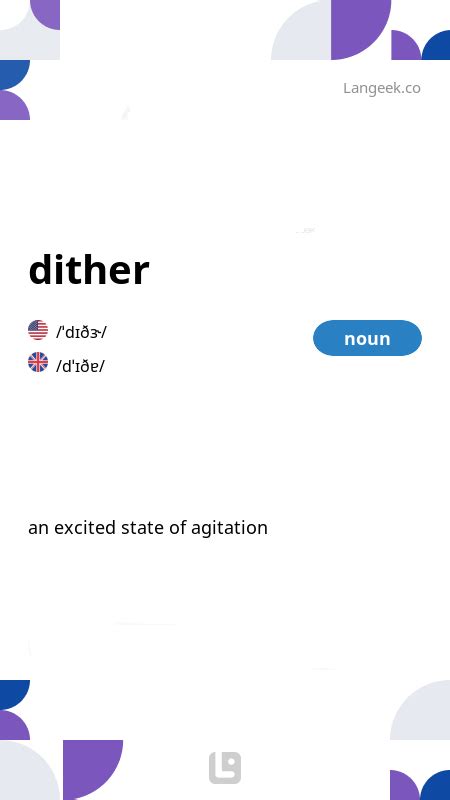 Definition And Meaning Of Dither Picture Dictionary