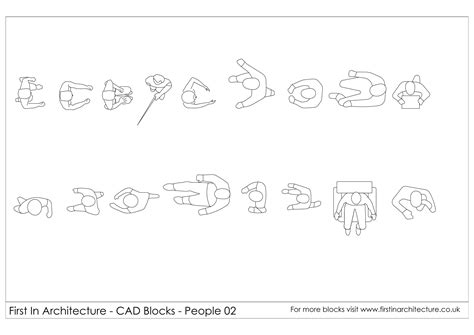 People Plan View Cad Block