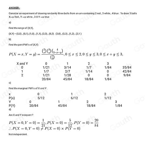Solved Problem 13 Consider An Experiment Of Drawing Randomly Three