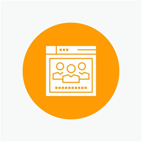 Browser Network Web Education White Glyph Icon 14902987 Vector Art At