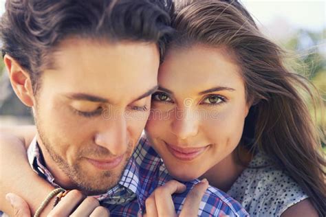 Couple Hug Face And Portrait On Love Date Valentines Day Or Romance