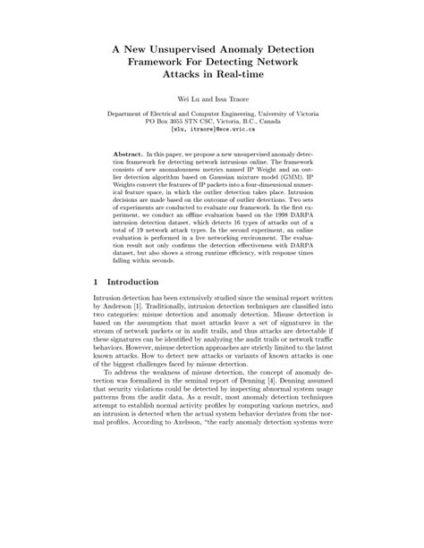 Pdf A New Unsupervised Anomaly Detection Framework For Detecting